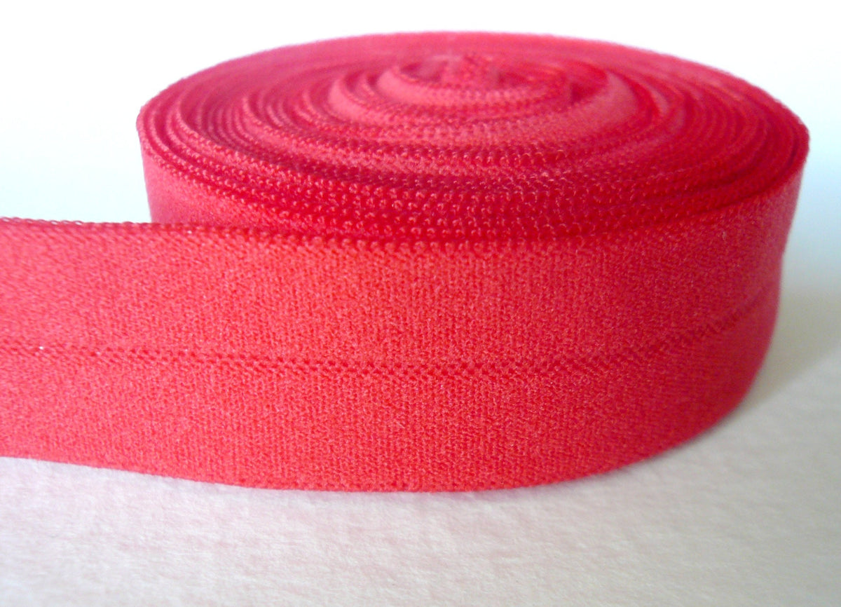 Foldover elastic. 15mm Wide. Satin Sheen. Red Colour. Sewing Crafts ...